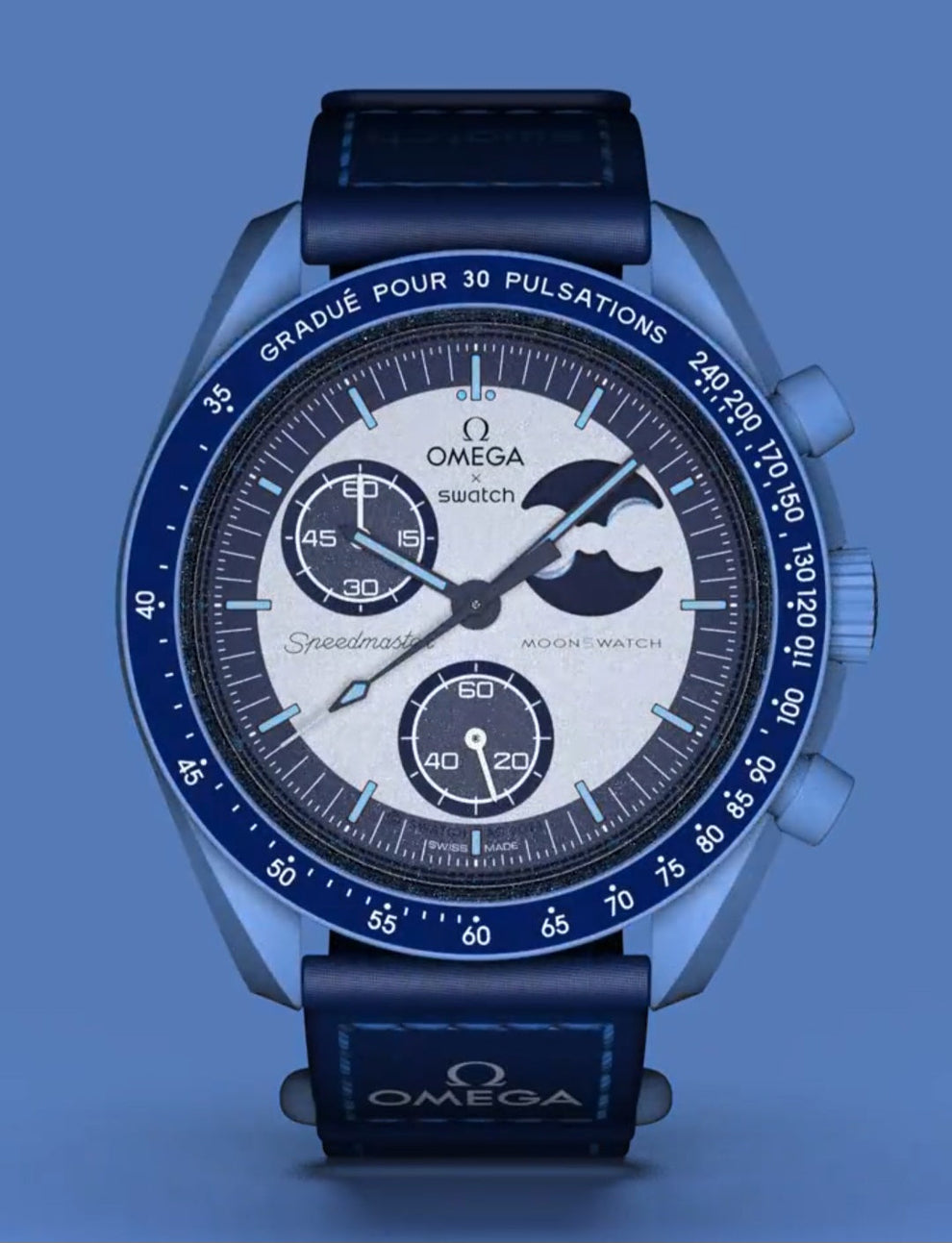Swatch Omega x Moon Mission To The Super Blue Moonphase Speedmaster Ne ...
